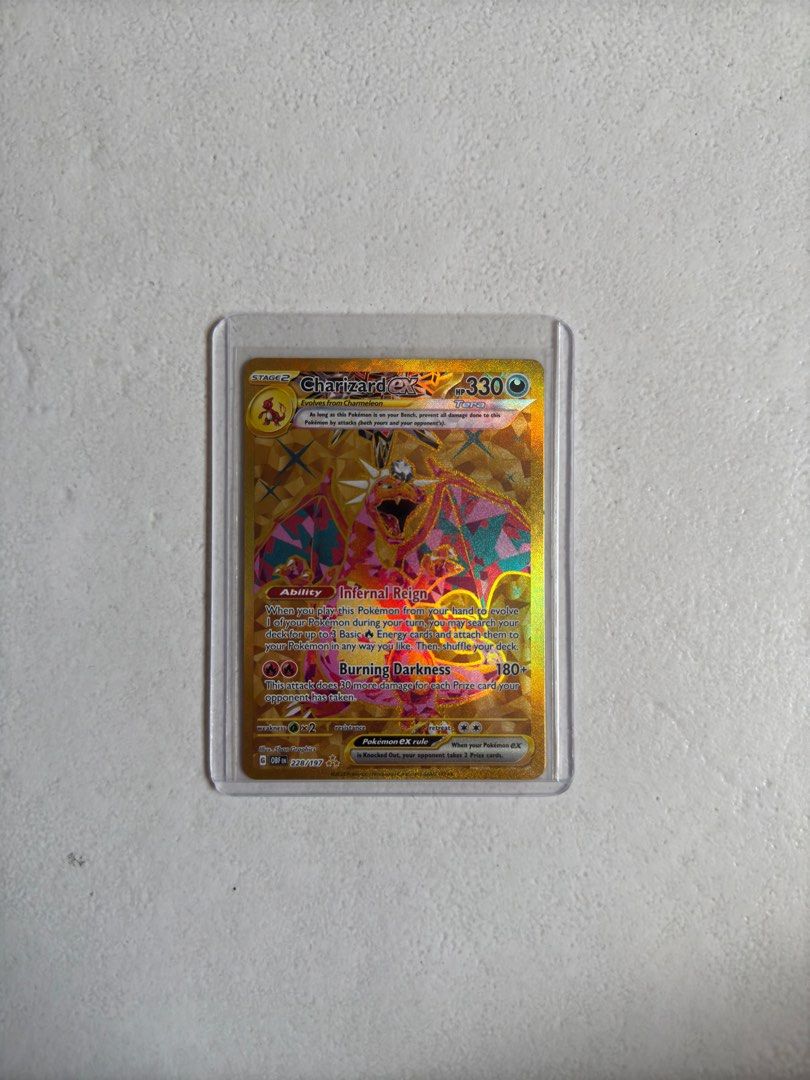 Pokemon Obsidian Flames OBF Charizard Ex 228/197 Gold Hyper Rare ...