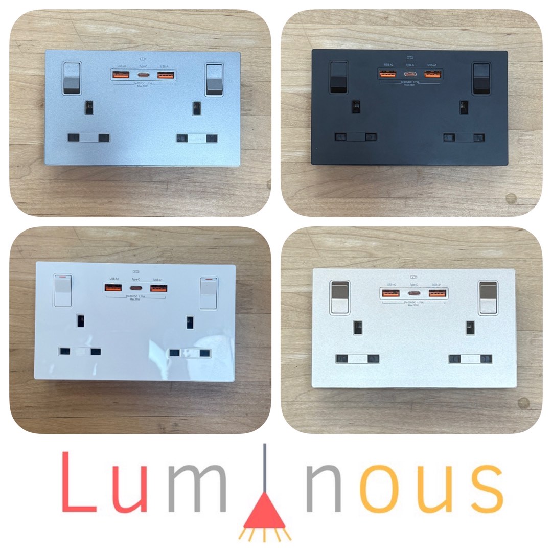 Power Socket USB-C + USB-A, TV & Home Appliances, Electrical, Adaptors ...