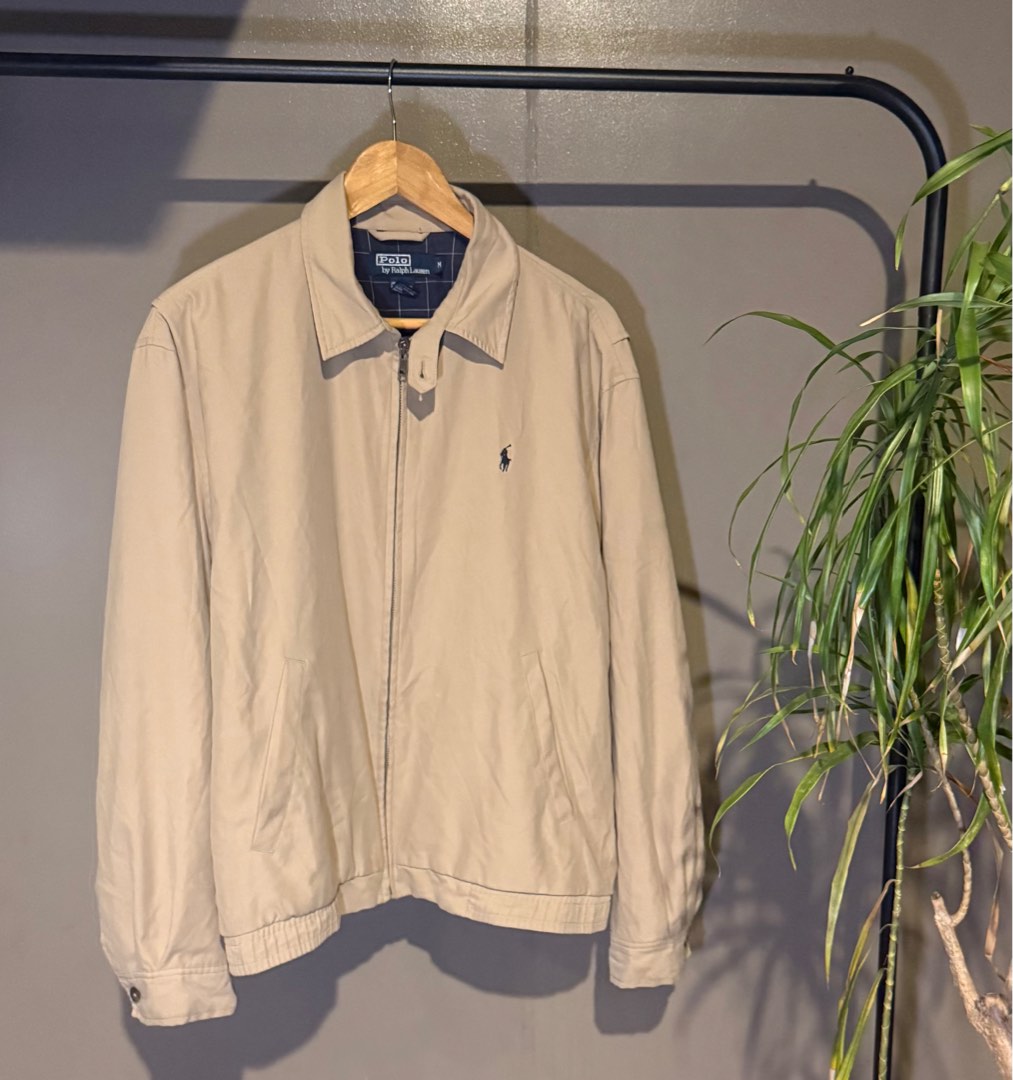 Ralph Lauren RL Harrington Polo Khaki Coach Jacket, Men's Fashion ...