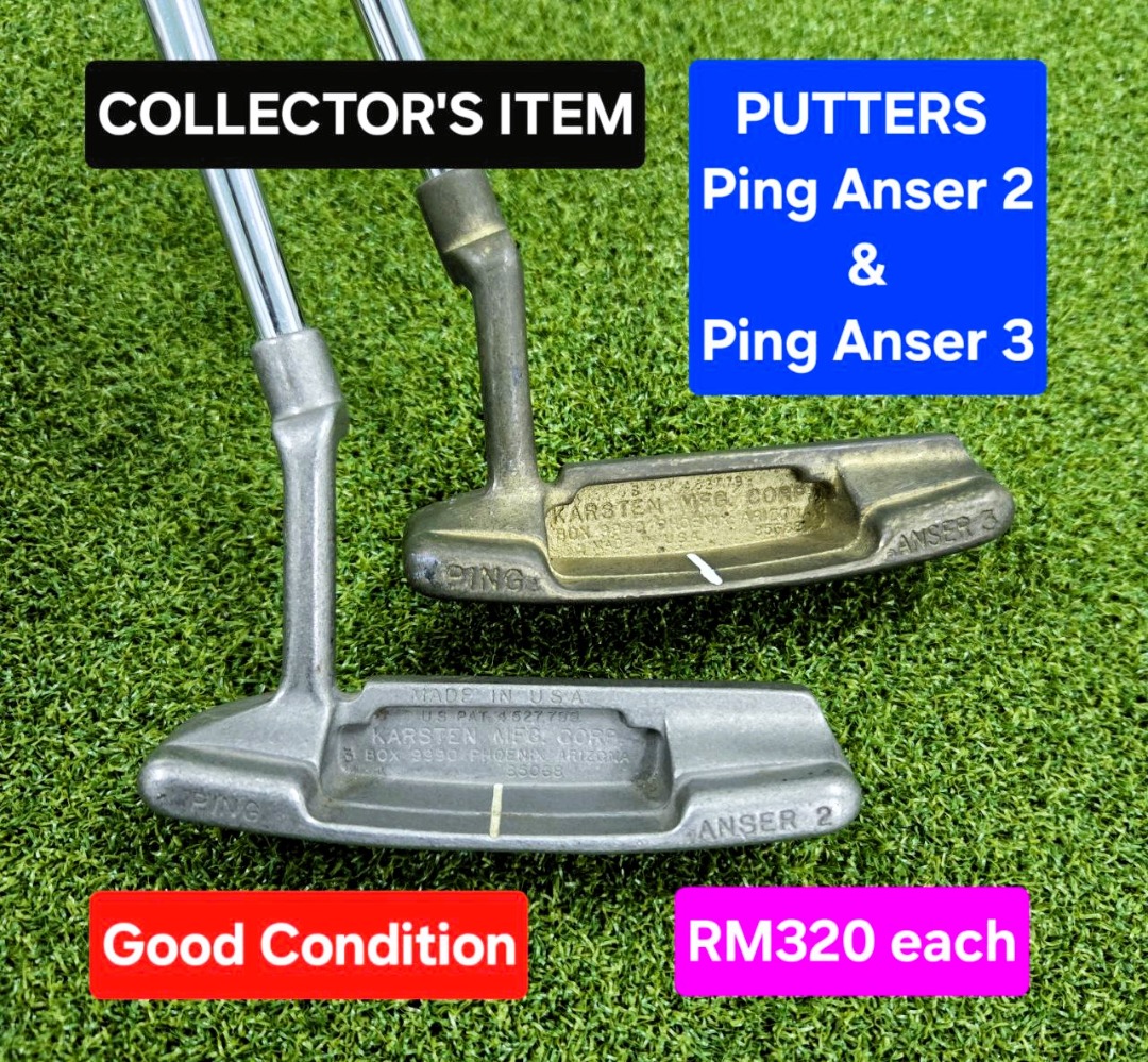 RARE!!! COLLECTOR'S ITEM - PING Anser 2 & Anser 3 Putters with Original ...