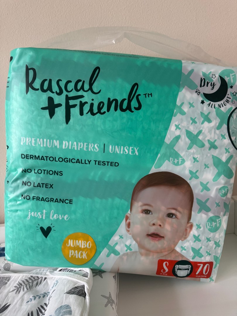 Rascals and friends S size tape diapers R&F, Babies & Kids, Bathing ...