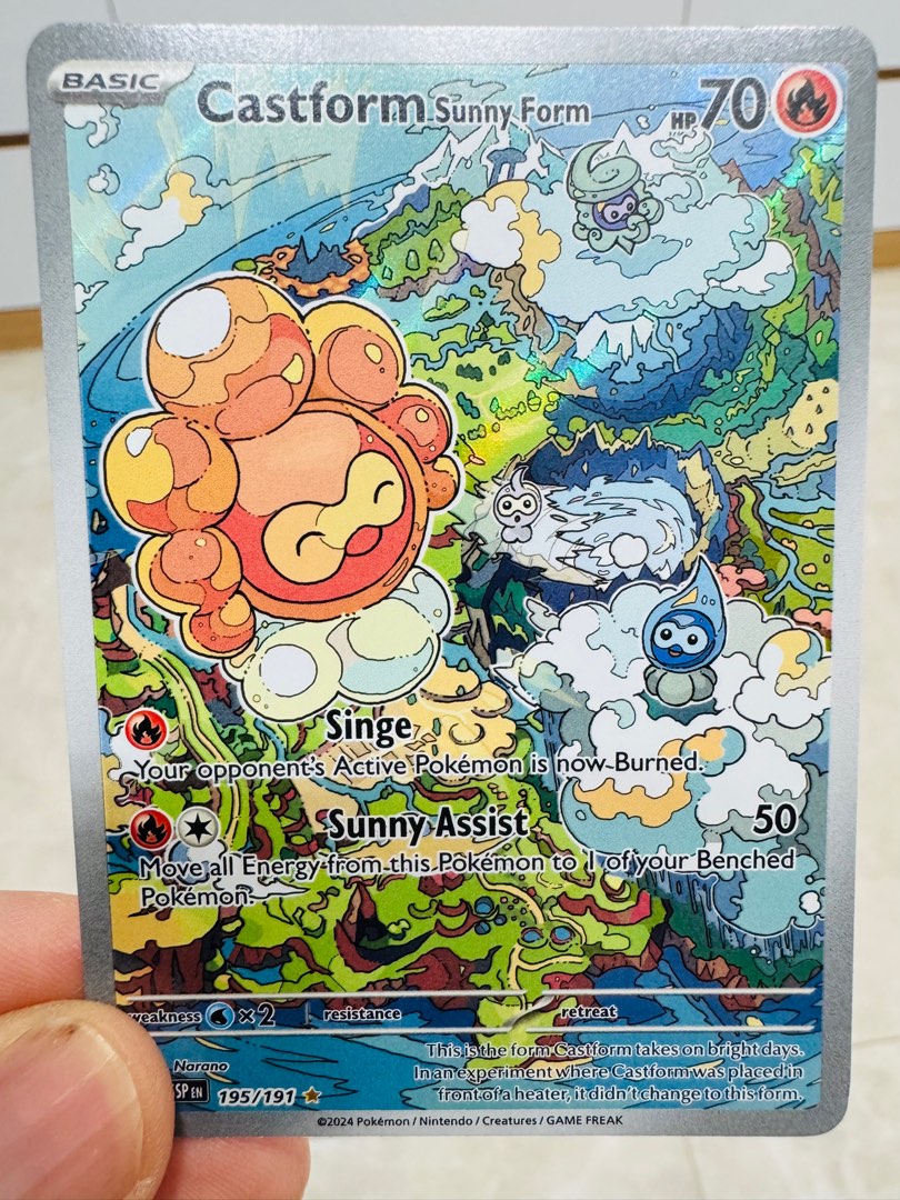[Surging Sparks] Castform Sunny Form, Hobbies & Toys, Toys & Games on Carousell