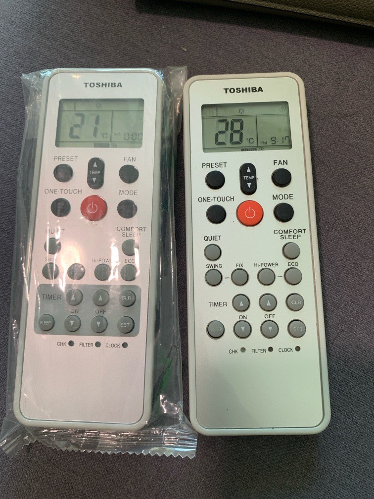 Toshiba aircon remote control, TV & Home Appliances, Other Home ...
