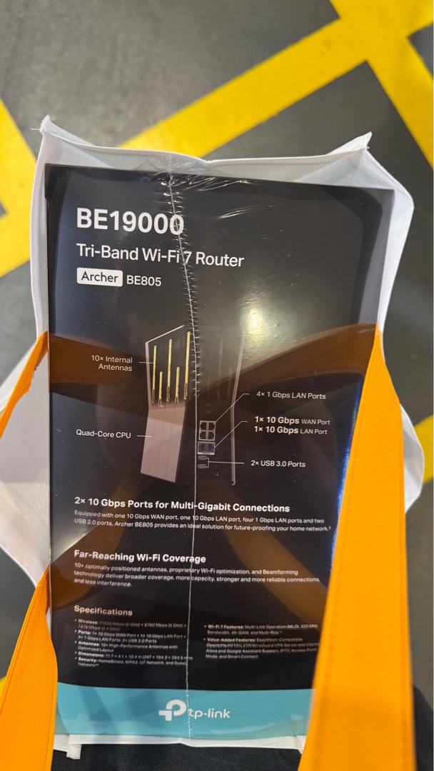 TP-Link BE805 10G tri-band router 10Gbps BE19000 WiFi 7 Mesh router ...