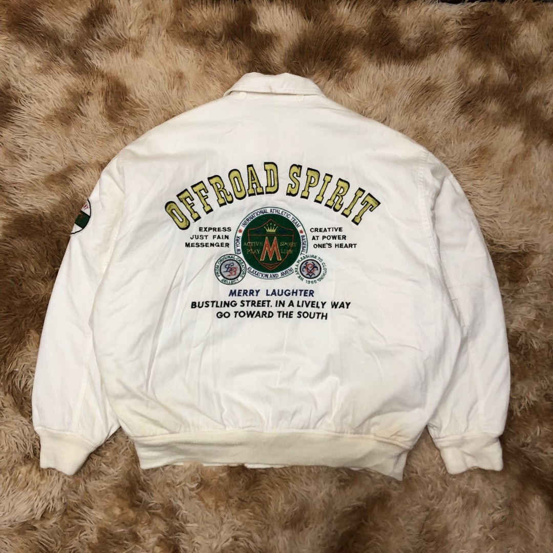 Vintage Off-Road spirit sports 90's, Flight bomber jacket, Men's ...