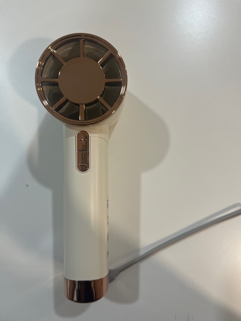 White & Rose Gold Portable Hand Held Fan, TV & Home Appliances, Other ...