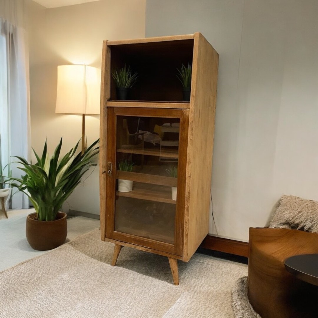 Vintage teak mini display cabinet , Furniture & Home Living, Furniture ...