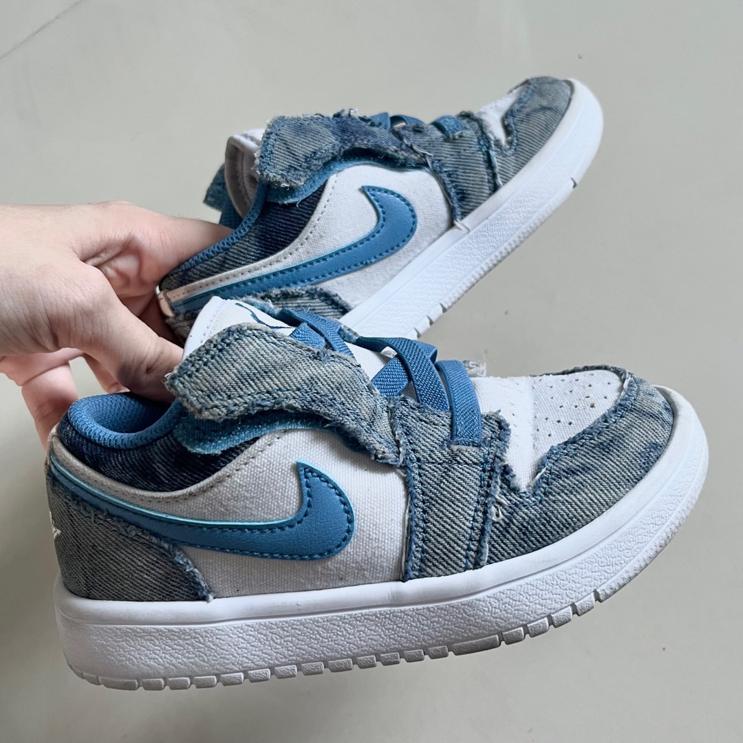 (17cm) Nike Air Jordan Jeans Denim Kids Original Sepatu Sneakers ...