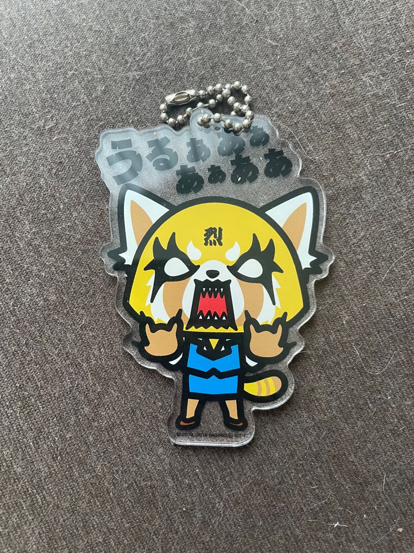 Aggretsuko acrylic keychain Sanrio, Hobbies & Toys, Toys & Games on ...