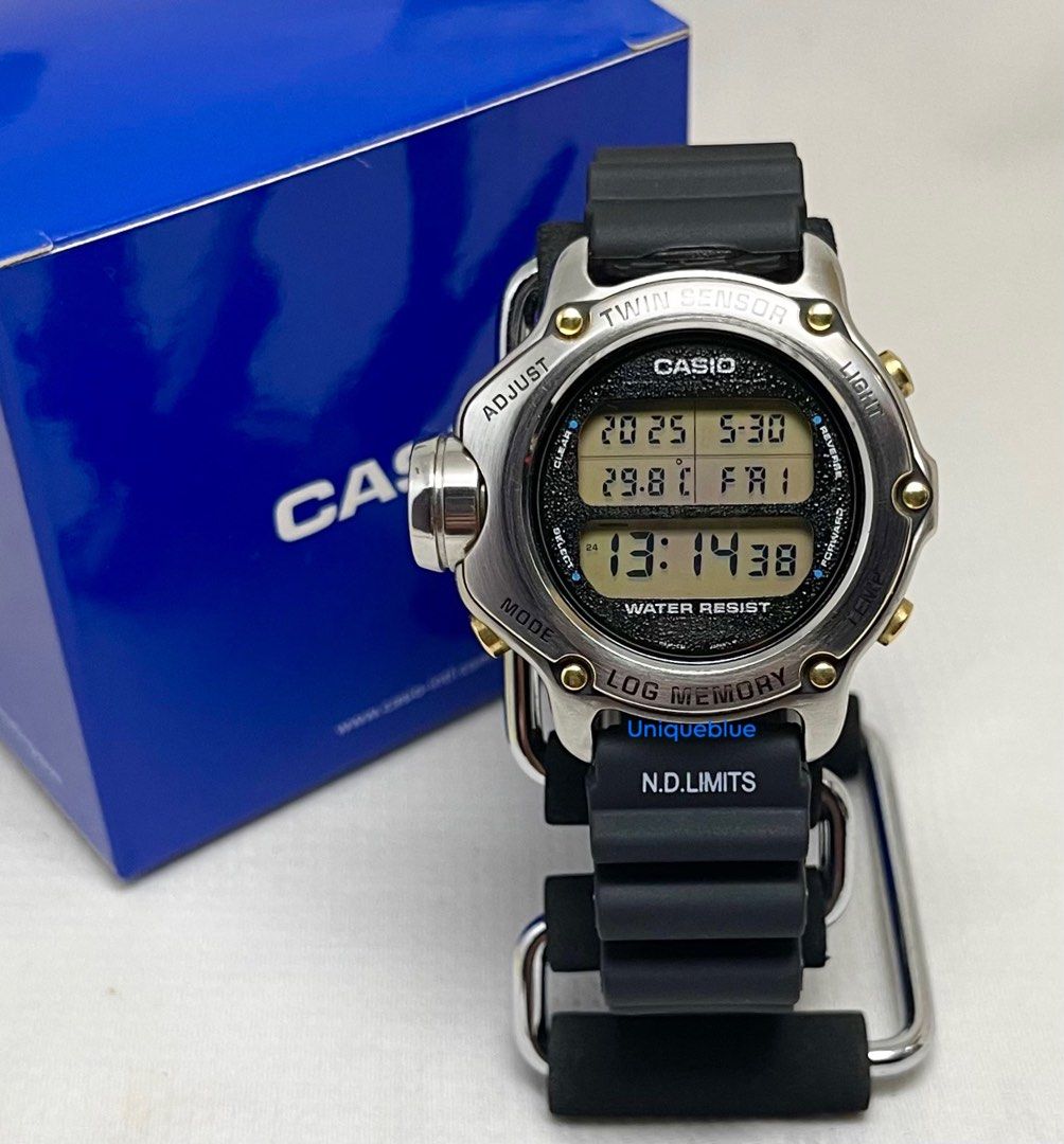 Casio Dep 600 Log Memory Twin Sensor Retro Depth Sensor Dive Watch ...