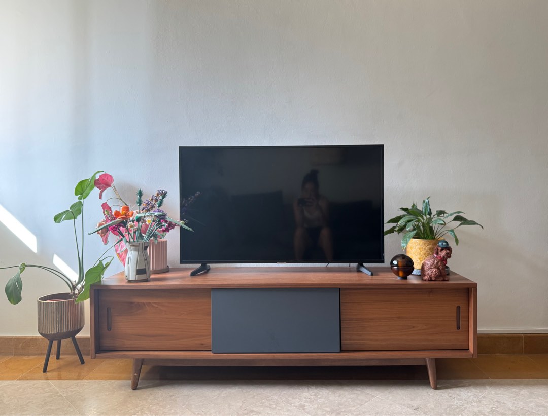 Castlery American Walnut TV Console, Furniture & Home Living, Furniture ...