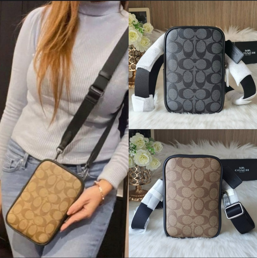 Coach Men's Bag - CO912 Aden Crossbody Bag in Signature Coated Canvas ...