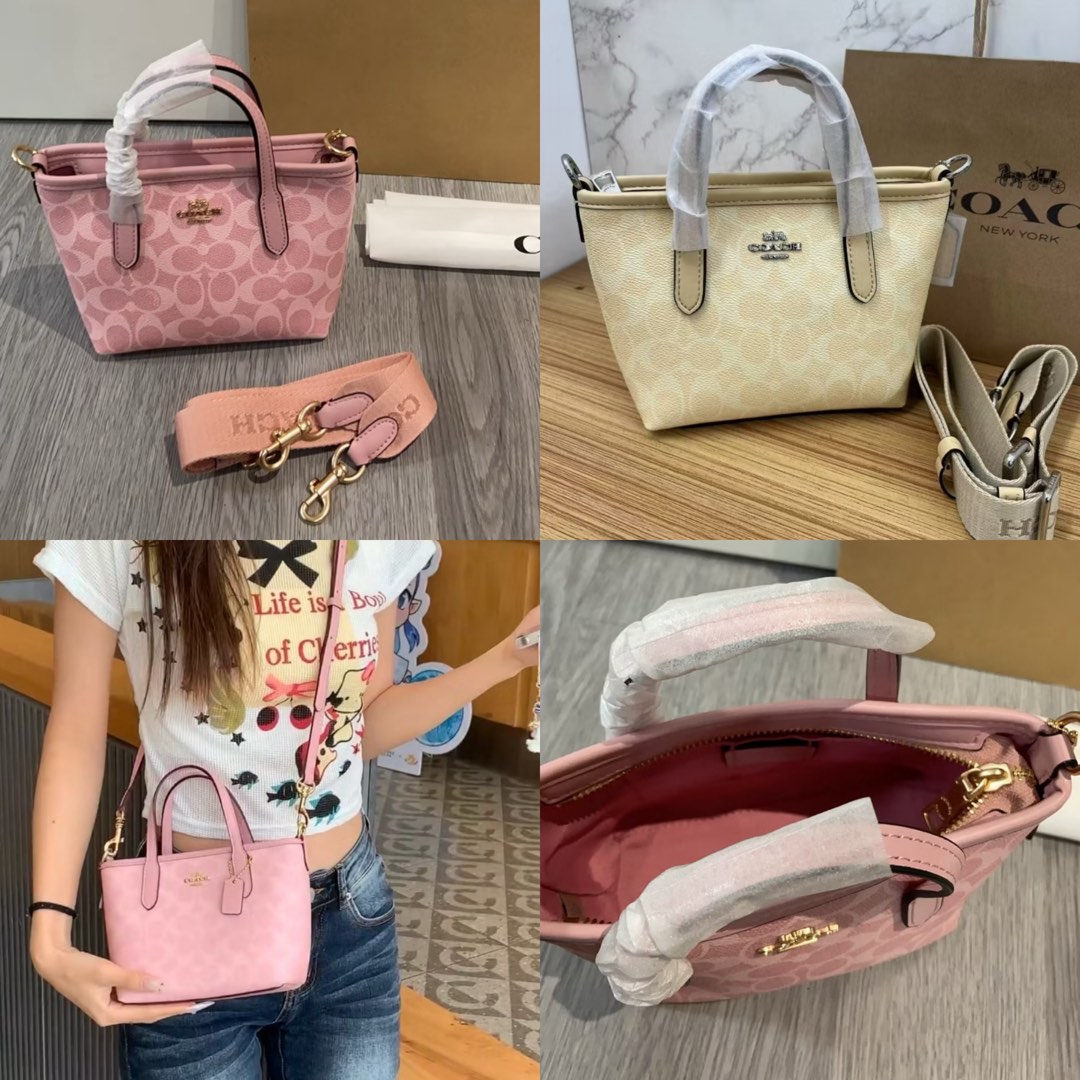 Coach Mini City Tote Bag in Signature Canvas, Women's Fashion, Bags ...