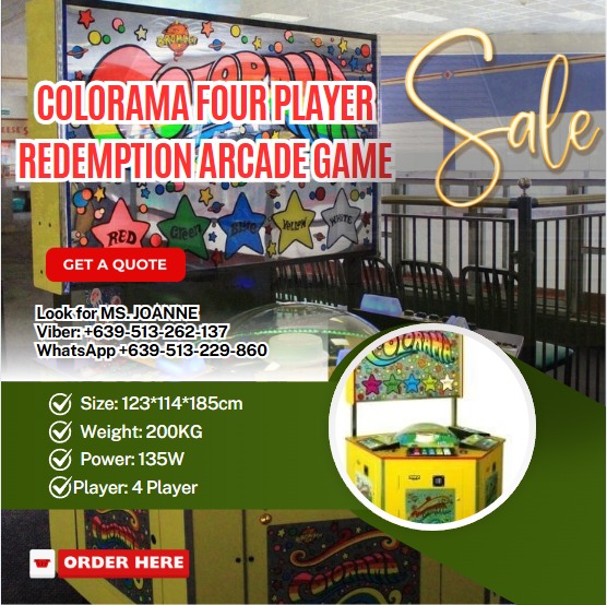 Colorama Four player redemption game arcade game Lottery Roulette ...