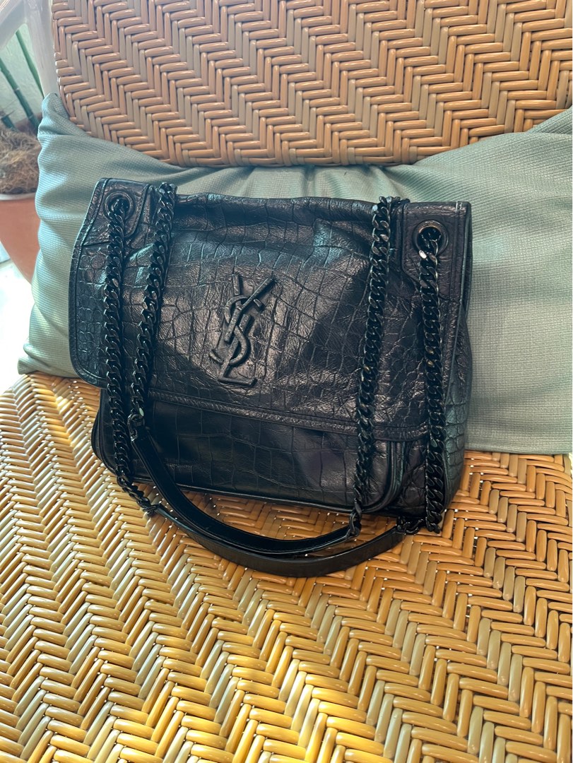 Croco YSL Saint Laurent Niki, Barang Mewah, Tas & Dompet di Carousell
