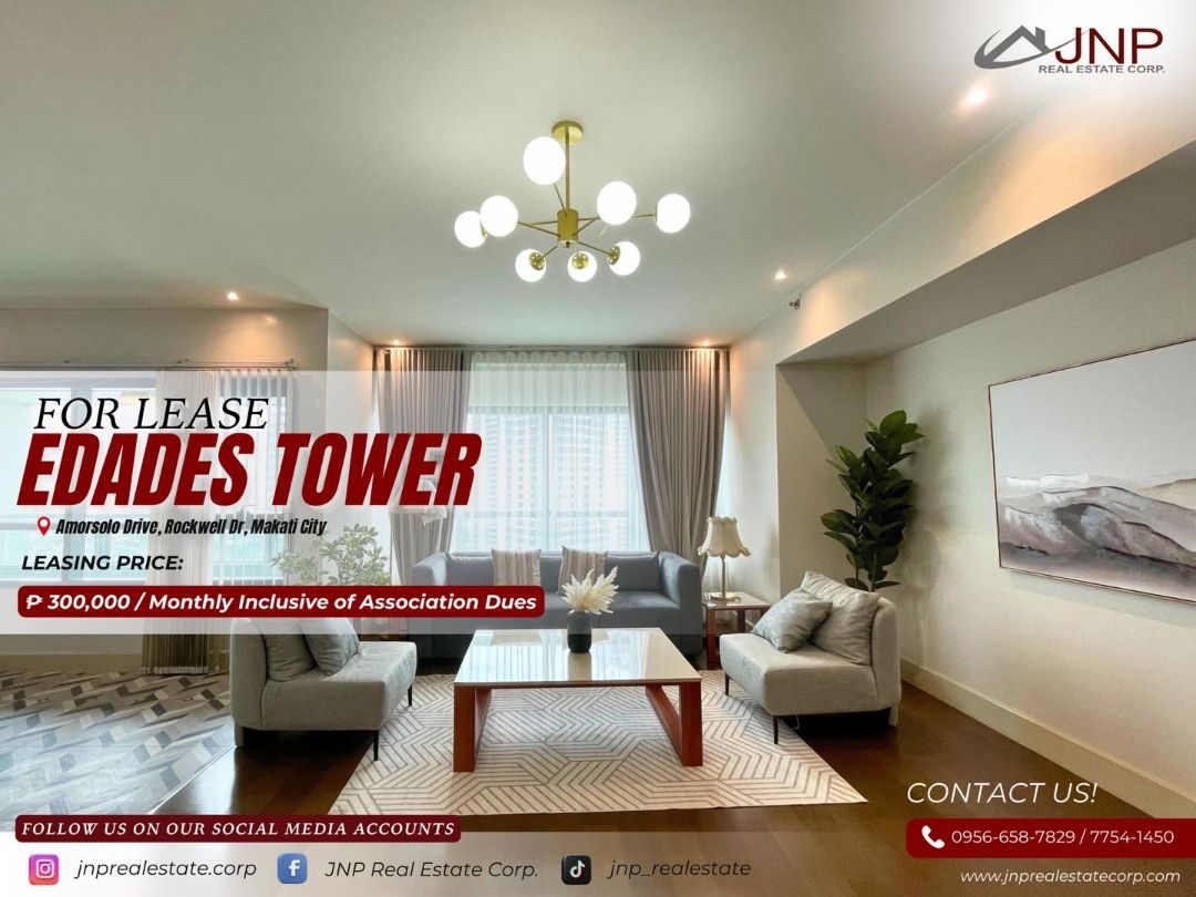 Edades Tower Rockwell- 3 Bedroom with 1 Office Room and 4 Bathrooms ...