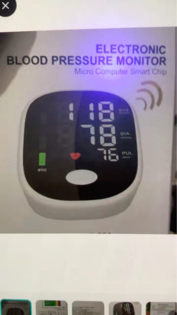 Electronic Blood Pressure Monitor - Micro Computer Smart Chip, Health ...
