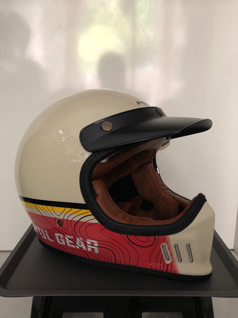Genuine Bimola x Yamaha PG-1 full face helmet, Motorcycles, Motorcycle ...