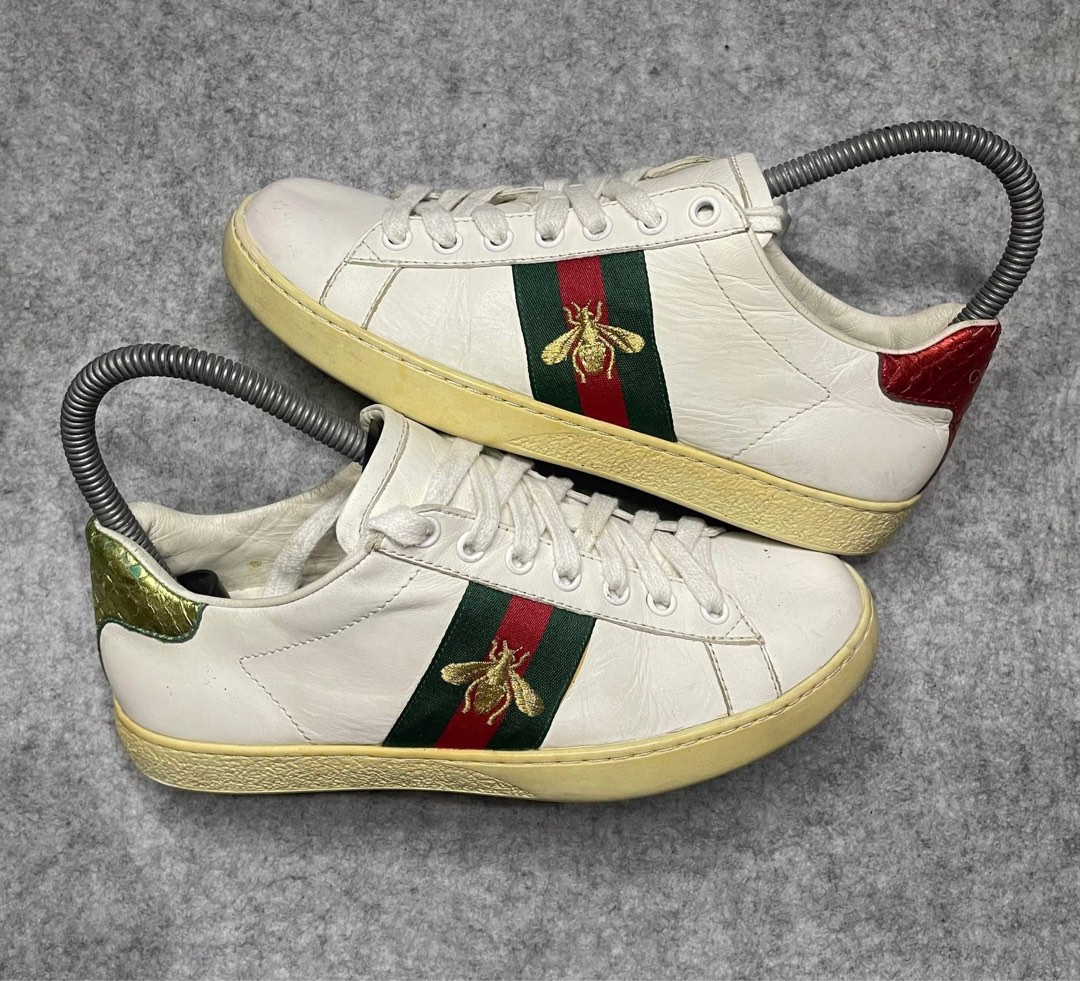 GUCCI ACE BEE LOW TOP, Luxury, Sneakers & Footwear on Carousell