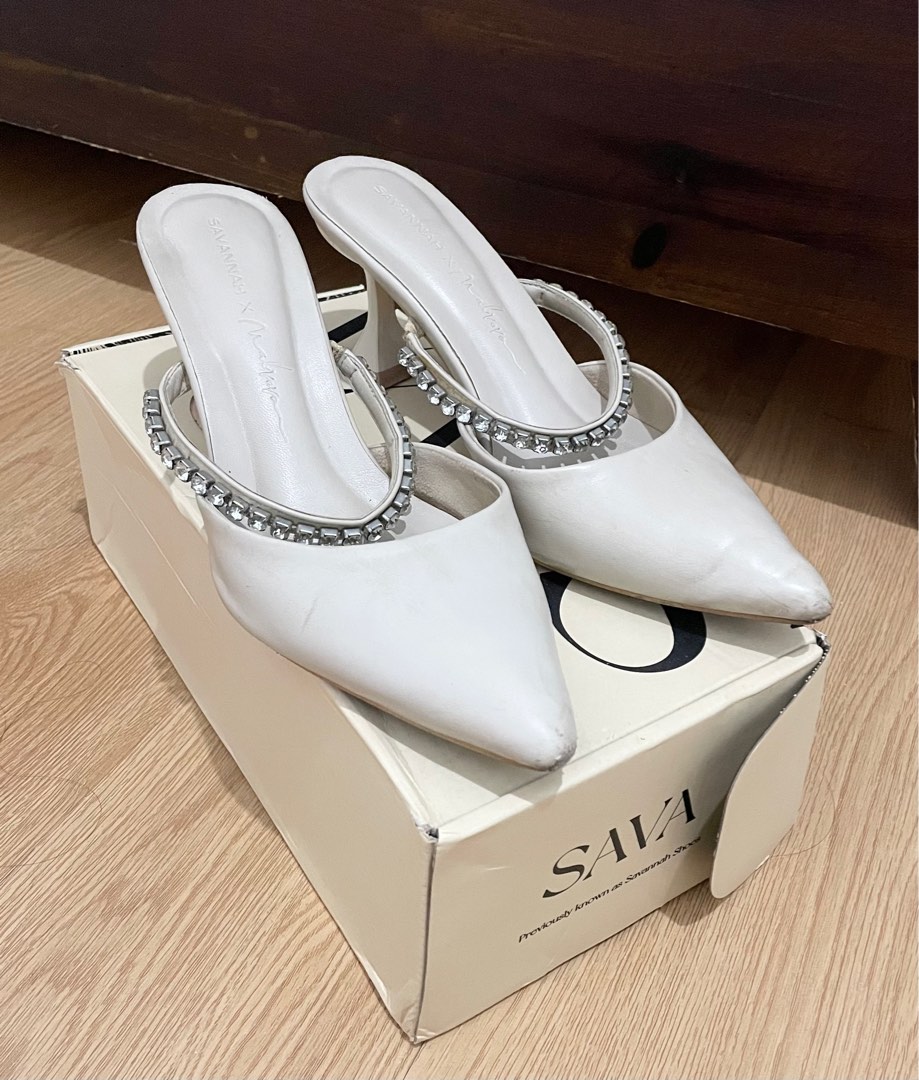 HEELS SAVA SHOES - NUDE - UK 38, Fesyen Wanita, Sepatu di Carousell