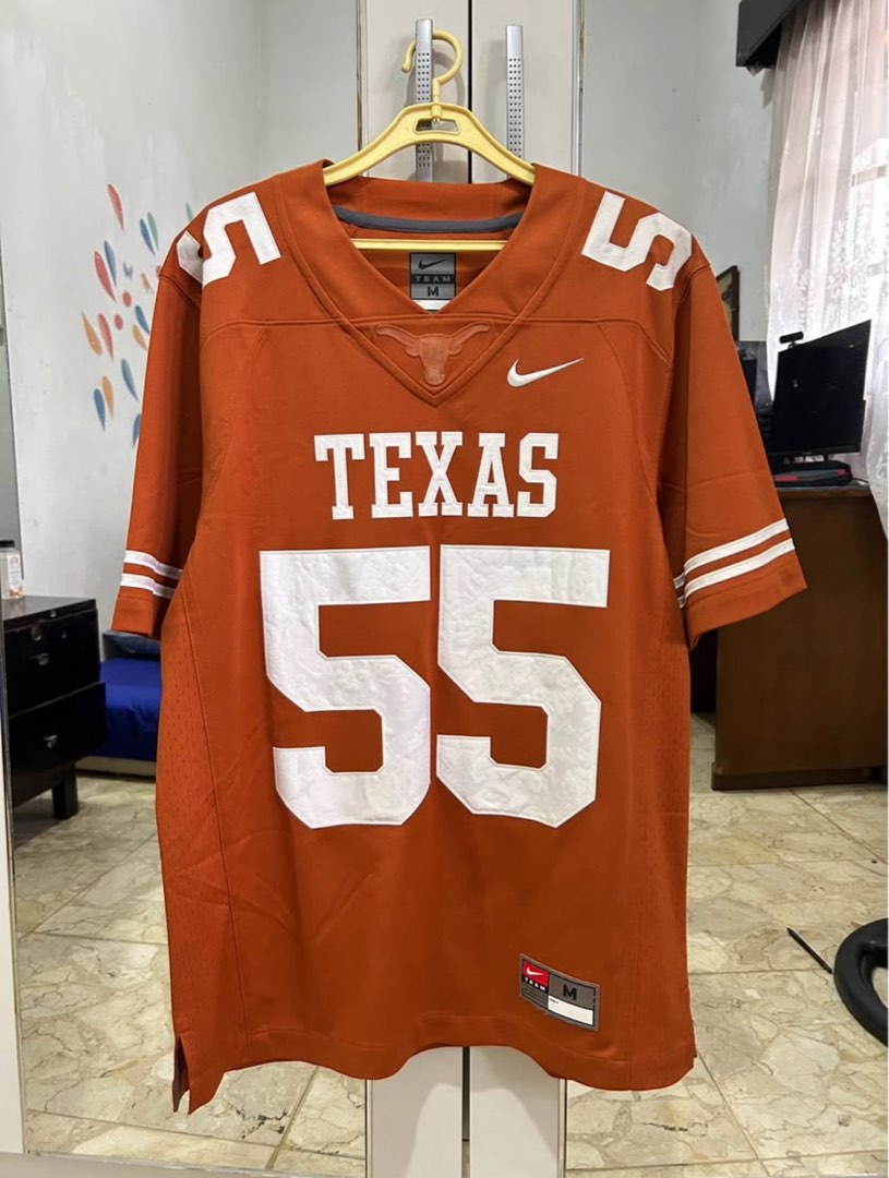 Jersey NCAA Football Texas Longhorns Second Original, Fesyen Pria ...