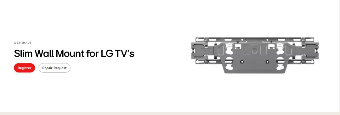 LG G4 OLED TV 原裝電視掛牆架 WB21EB, 家庭電器, 電視 & 其他娛樂, 電視 - Carousell