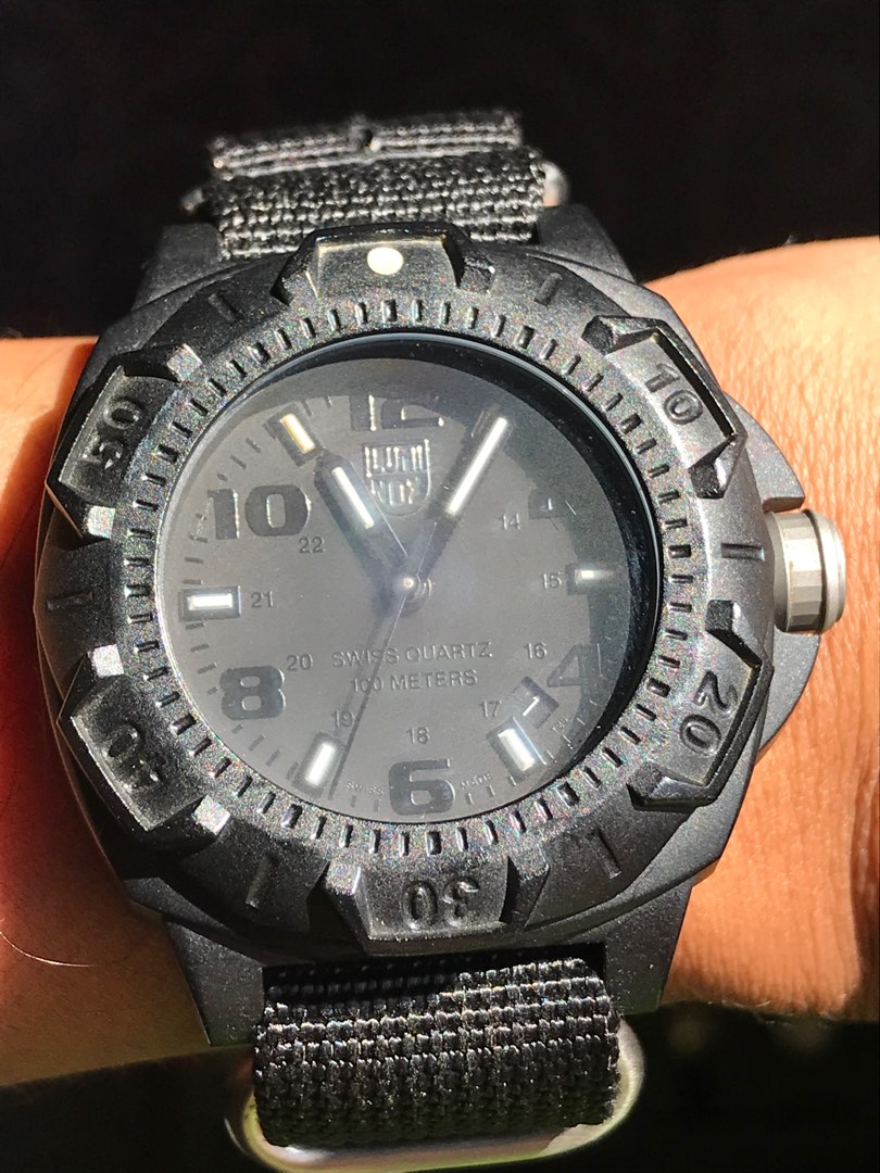 Luminox Sentry A.0200.BO Quartz Carbon Triple Black, Men's Fashion ...