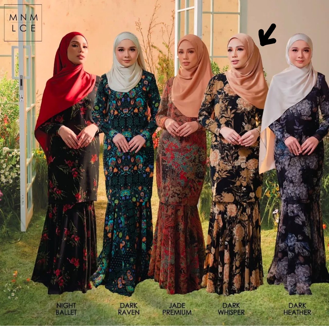 Minimalace Kyra Black Edition - Dark Whisper, Women's Fashion, Muslimah ...