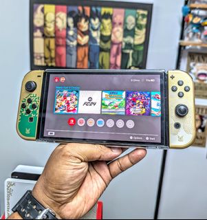 Nintendo switch oled limited edition zelda jailbreak 256gb, Video ...