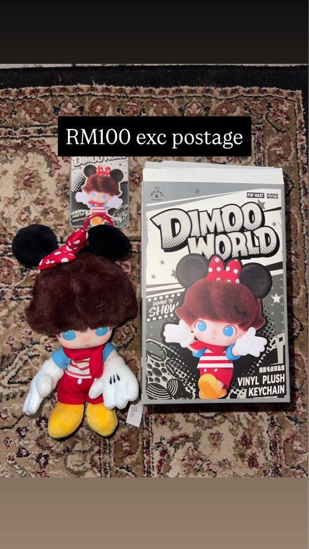 [CLEARANCE] [ORIGINAL] POPMART Dimoo World Disney Mickey Vinyl Plush ...