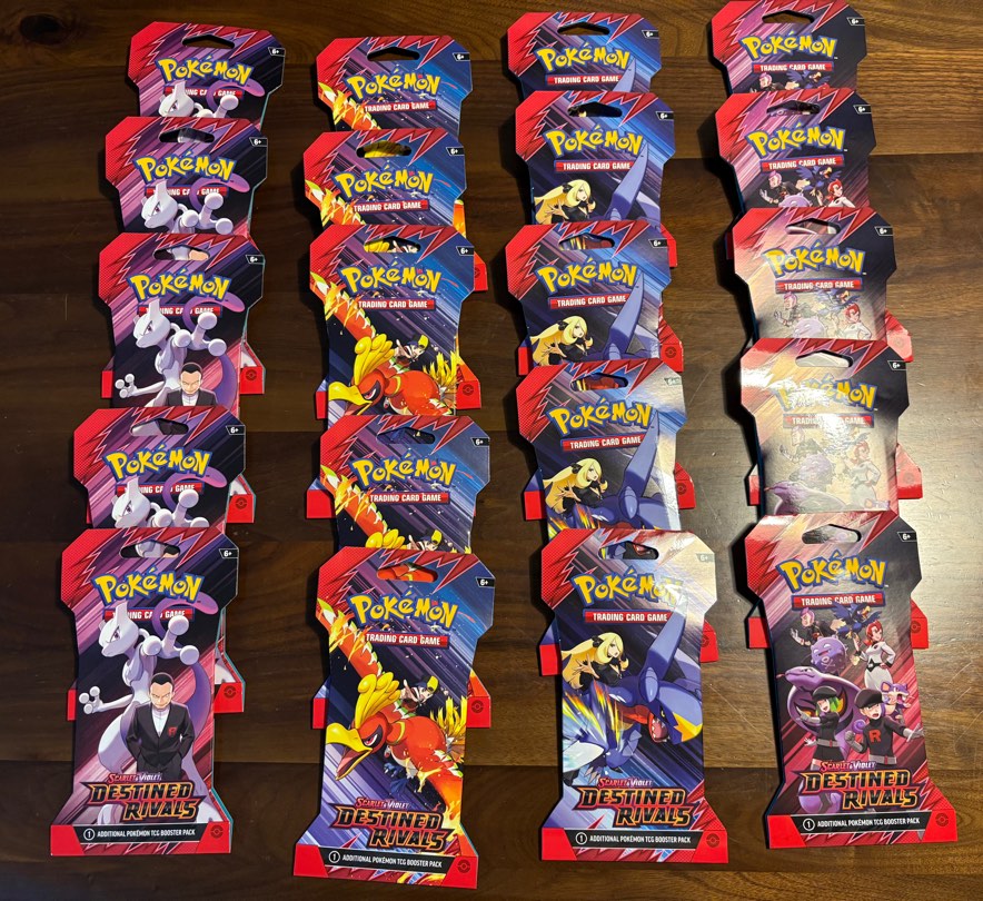 Pokemon Destined Rivals Sleeved booster packs, Hobbies & Toys, Toys ...