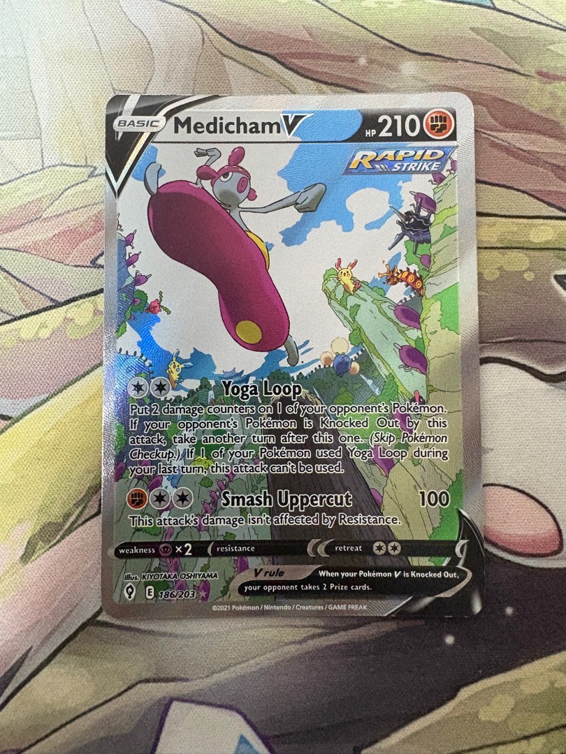 Pokémon Evolving Skies Medicham v Pokemon, Hobbies & Toys, Toys & Games ...