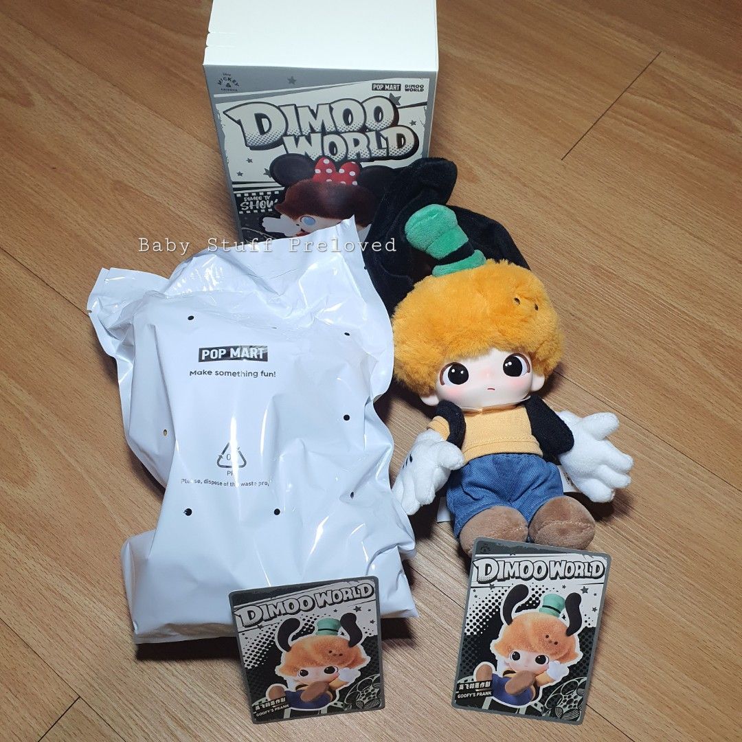 Pop Mart Dimoo World X Disney Vinyl Plush Keychain - Goofy, Toys ...