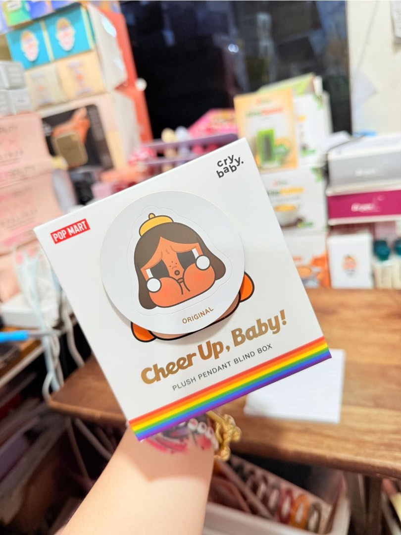 POPMART CRYBABY Cry Baby Cheer Up Baby Secret BROWN plush Pendant ...