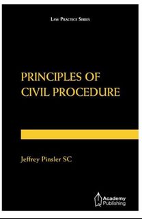 Principles of Civil Procedure by Jeffrey Pinsler SC, Hobbies & Toys ...