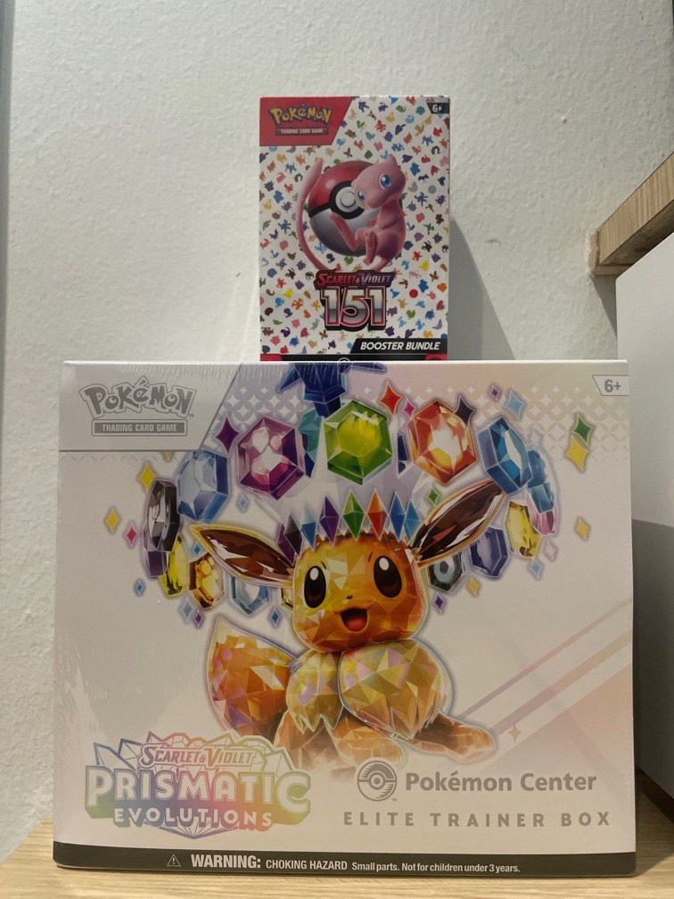 Prismatic Evolutions PC ETB+151 Booster Bundle Shrinked Mint Pokemon ...