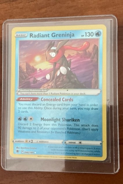 Radiant greninja pokemon card, Hobbies & Toys, Toys & Games on Carousell