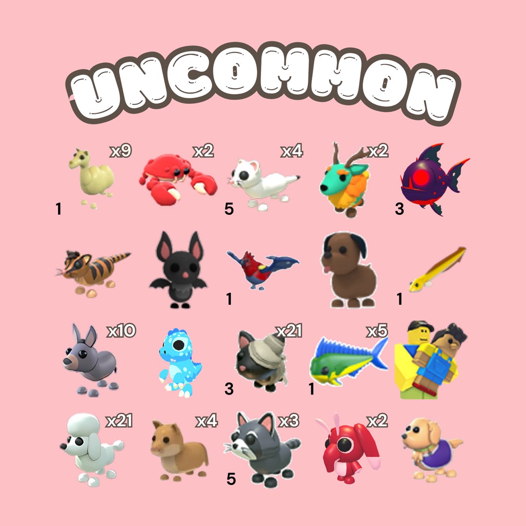 [roblox adopt me] uncommon pets, Video Gaming, Gaming Accessories, In ...