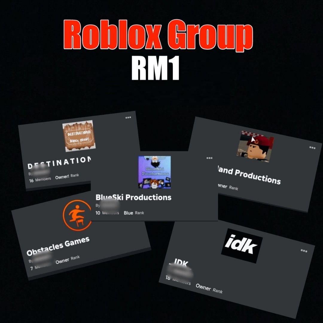 Roblox Groups [Only RM1!], Video Gaming, Gaming Accessories, Game Gift ...