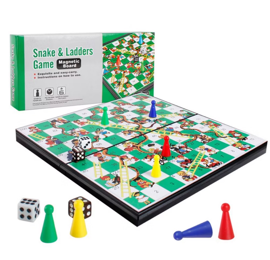 Snake & Ladders Magnetic Board Game, Hobbies & Toys, Toys & Games on ...