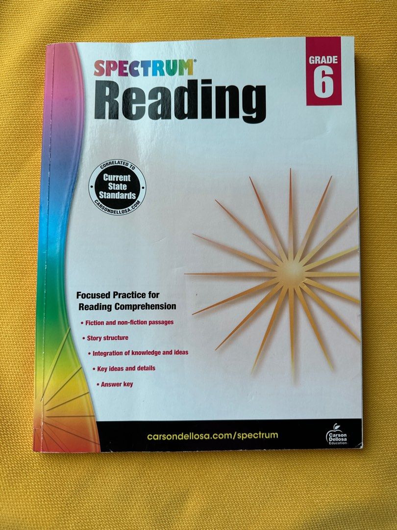 Spectrum Reading Comprehension Grade6, 興趣及遊戲, 書本 & 文具, 兒童書籍 - Carousell