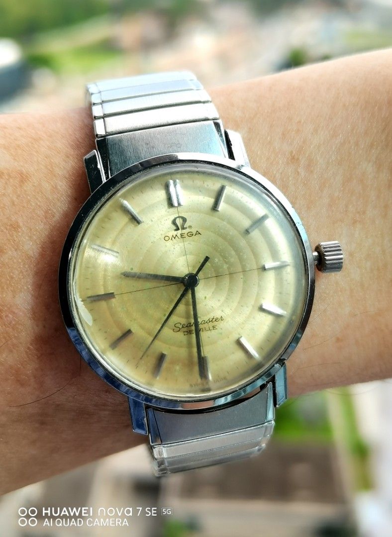 Very rare vintage Omega Seamaster De Ville cross hair concentric rings ...