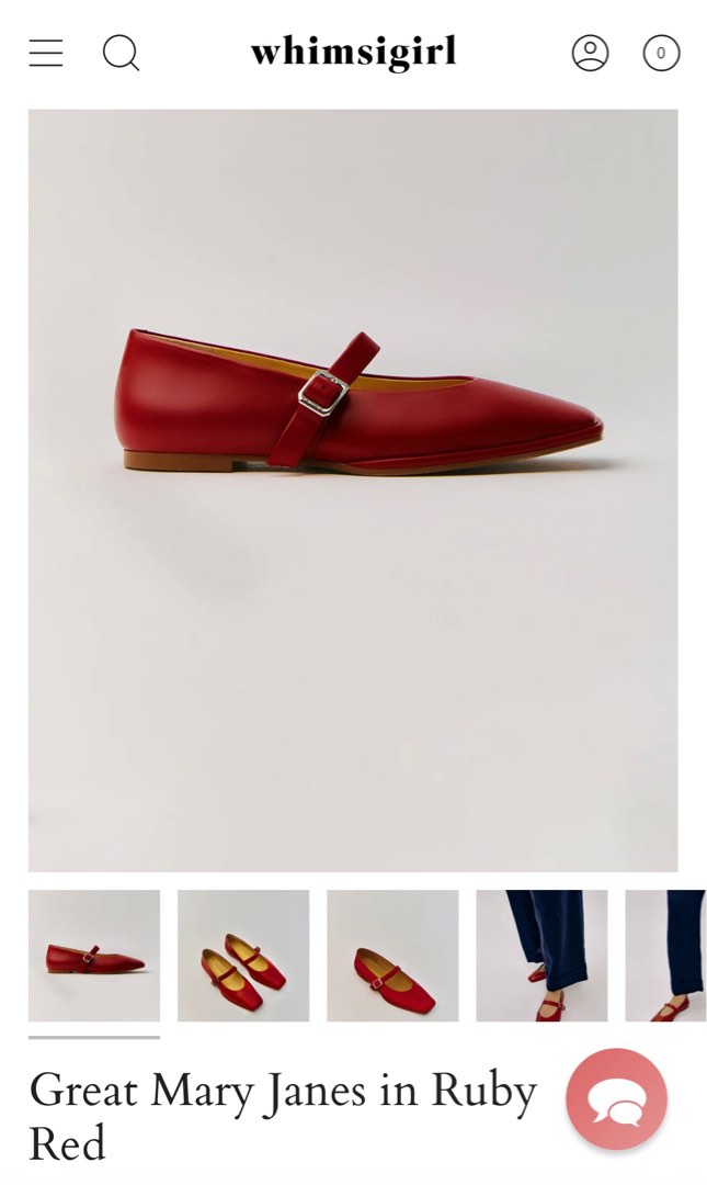 Whimsigirl Mary Janes in Ruby Red, Women's Fashion, Footwear, Flats on ...