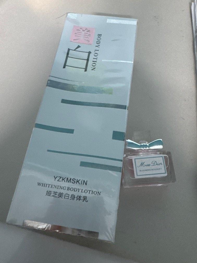Whitening body lotion and Miss Dior Travel size Purfume, Beauty ...
