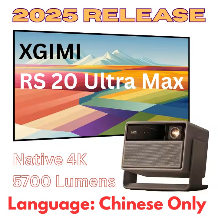 Xgimi RS20 Ultra Max 4K Laser Projector, 5700 Lumens | Dolby-Vision | IMAX Enhanced Smart Home ...