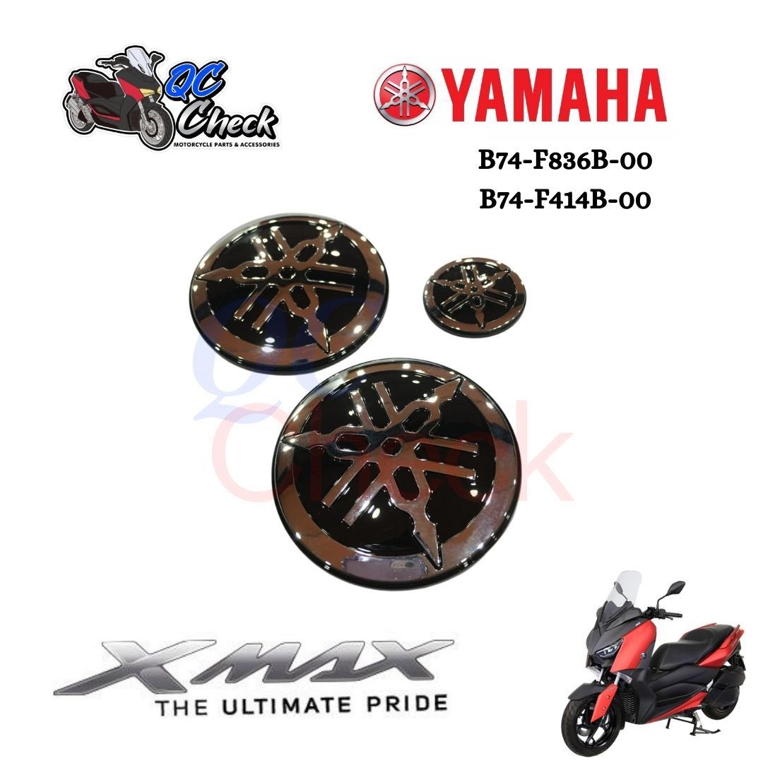 Xmax v1/v2/v3 Sliver 3D Emblem 3pcs Original , Motorcycles, Motorcycle ...
