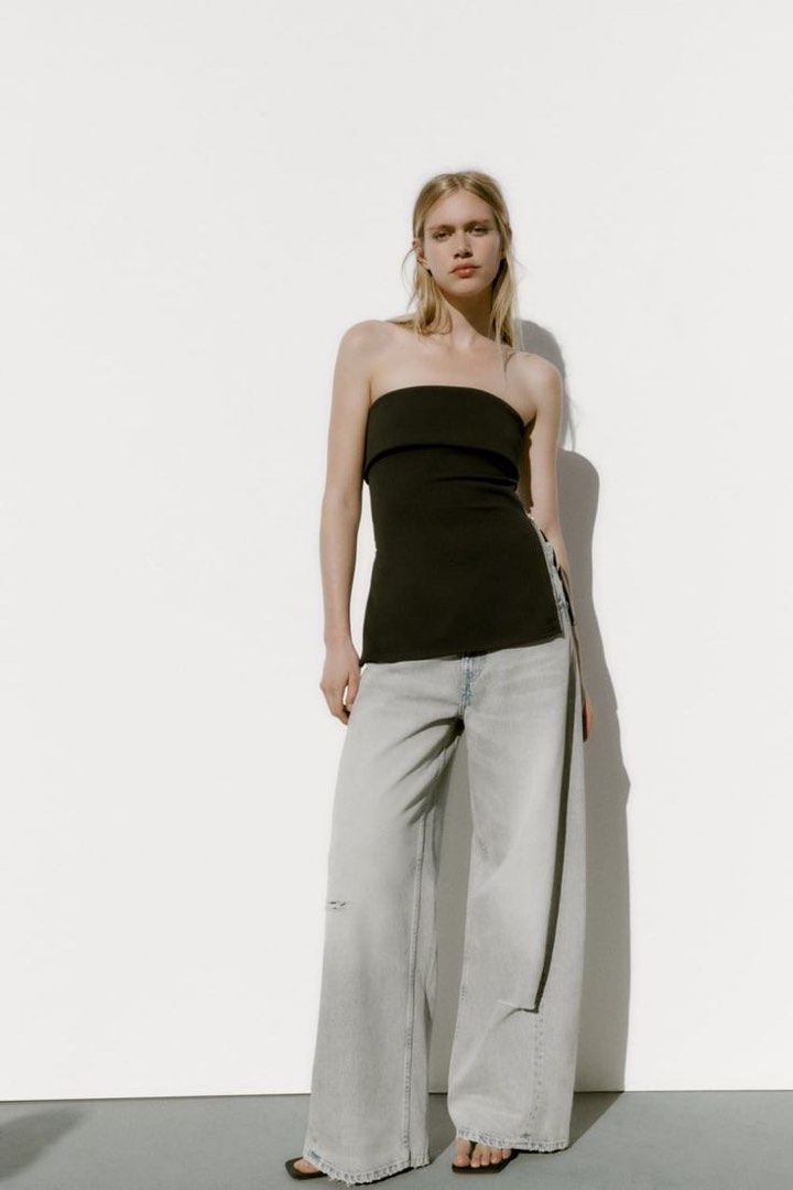 Zara BNWT L Tube Side Zip top, Women's Fashion, Tops, Sleeveless on ...