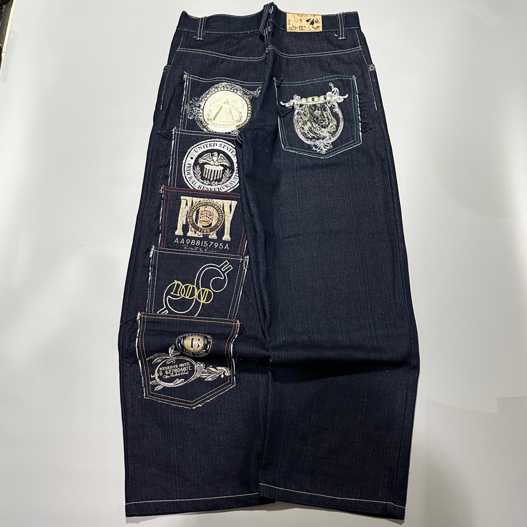 [36] RAW BLUE BAGGY JEANS Y2K like fubu jnco y2k southpole dogtown ecko jorts baggy jeans jnco ...