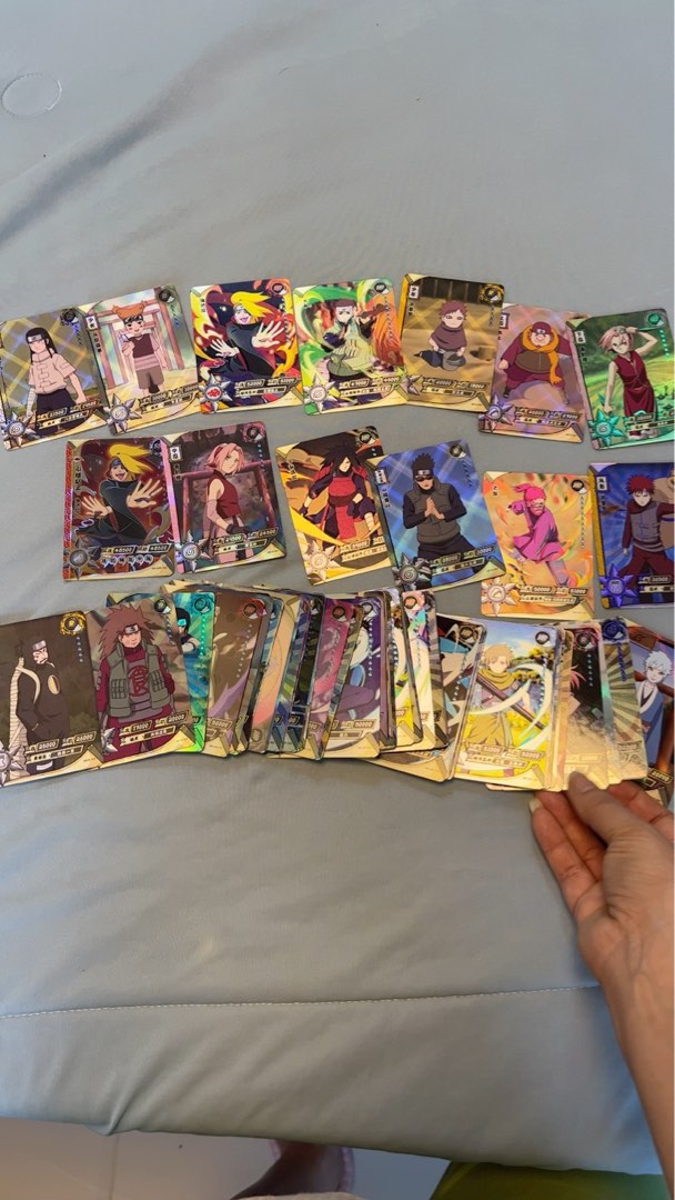 50Pcs/Pack Game Shiny Cards Dragon Ball Naruto One Piece Demon Slayer ...