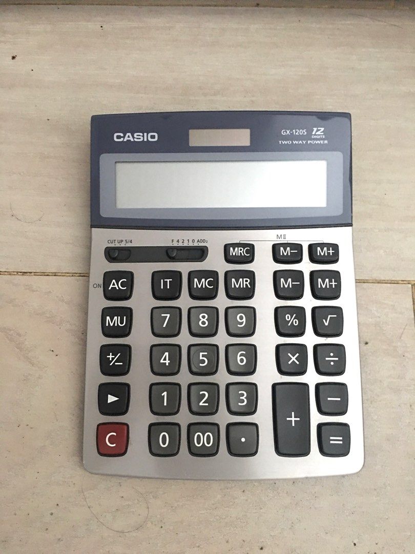 (原價$190) 95%新 Casio GX-120S 12位 大尺碼 會計師專用 計算機 professional Solar large ...